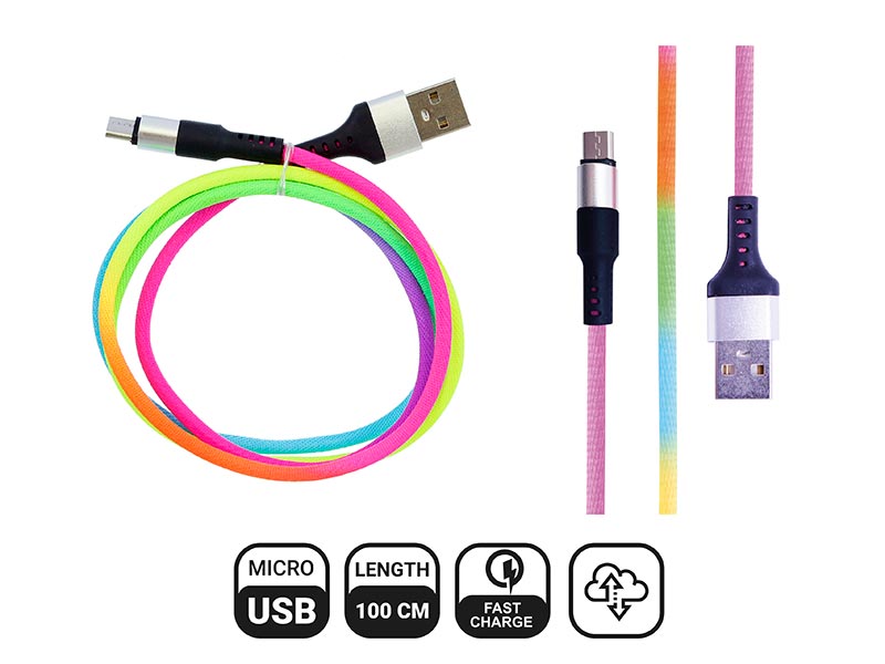 Multicolor usb ss cable 100cm | Ale-Hop