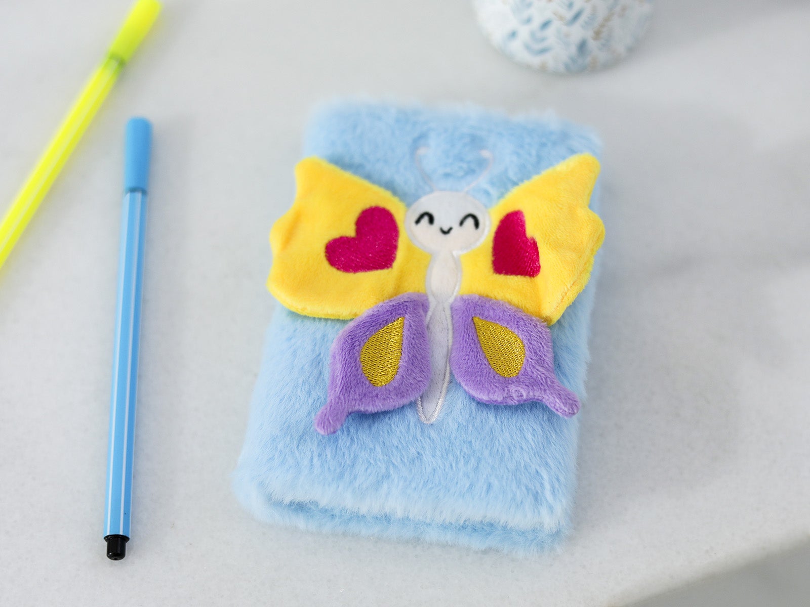 Fluffy Blue Butterfly Notebook | Ale-Hop